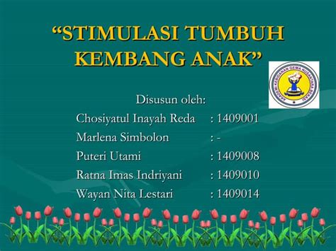 STIMULASI TUMBUH KEMBANG ANAK | PPT
