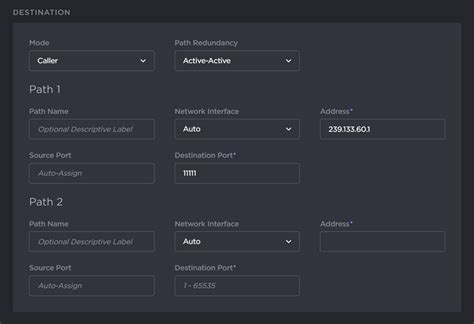 Configuring Srt Path Redundancy