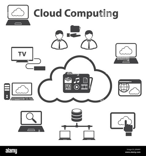 Big Data Icons Set Cloud Computing Stock Vector Image And Art Alamy