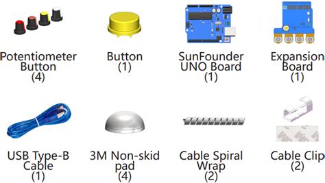 Components List — Sunfounder Diycontrolrobotarmkitforarduino