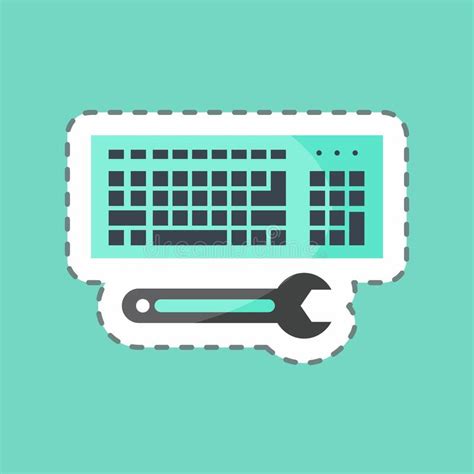 Sticker Line Cut Code Engineering Suitable For Data Analytics Symbol