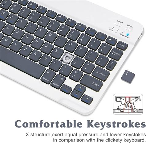 Buy Ultra Slim Bluetooth Rechargeable Keyboard For ‎caixun ‎ec24z2 And All Bluetooth Enabled