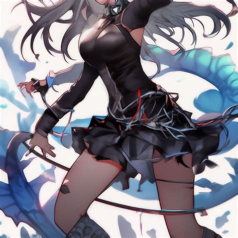 Девушка с жабрами аниме персонаж — картинка создана в Шедевруме