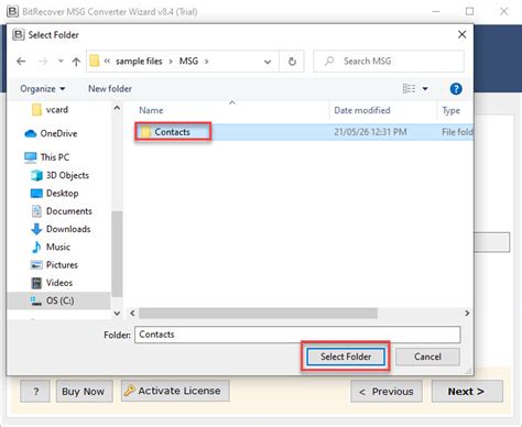MSG To VCF Converter To Export MSG Contacts To VCard File