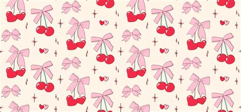 Preppy Cherry Bows Wallpapers Wallpaper Cave