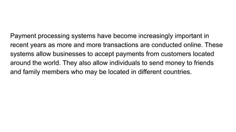 Ppt A Detailed Guide To Payment Processing System Powerpoint