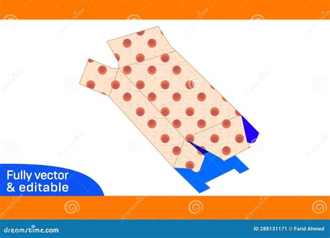 Packaging Corrugated Box Dieline Template And 3d Box Design And Editable Easily Resizeable 3d