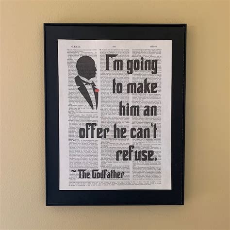 Im Going To Make Him An Offer He Cant Refuse Poster The Godfather