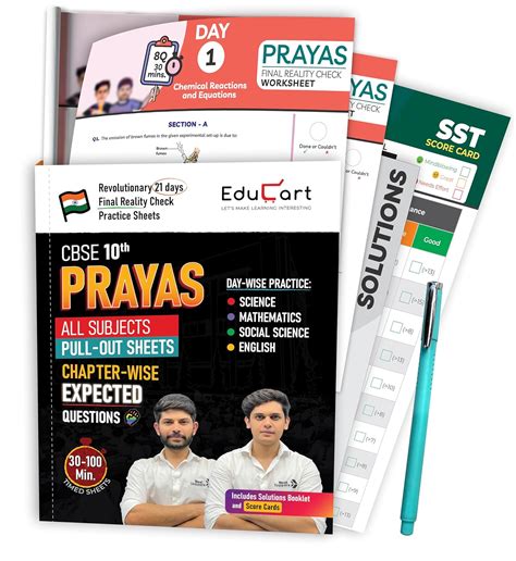 Educart Prayas Cbse Class 10 Chapterwise Most Important Qs And Pyqs Maths Science Sst And