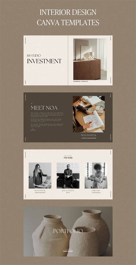 Interior Design Canva Templates Interior Design Template Interior Design Portfolio Layout