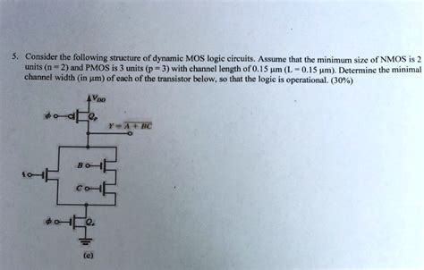 solved consider the following structure of dynamic mos logic circuits