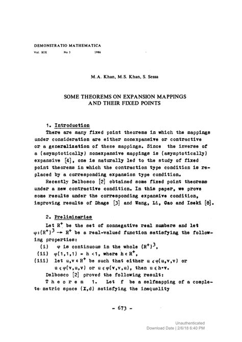 Pdf Some Theorems On Expansion Mappings And Their Fixed Points