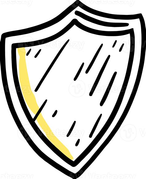 Hand Drawn Shield Icon Representing Protection And Security 51015711 Png