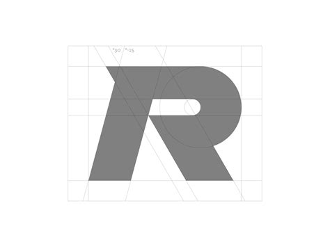 R Grid Logo Design Logo Line Grid