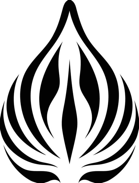 Abstract Black And White Design With A Teardrop Shape And Intricate Lines Perfect For Tattoos