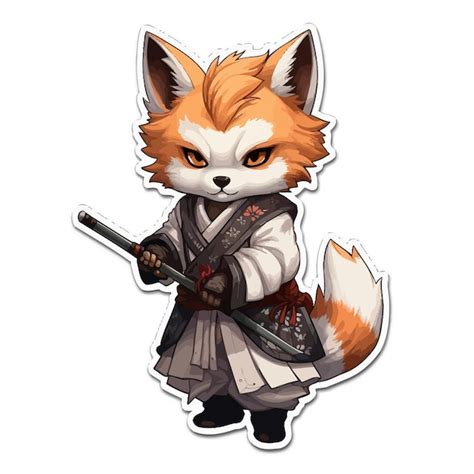 귀여운 여우 작품 프리미엄 벡터