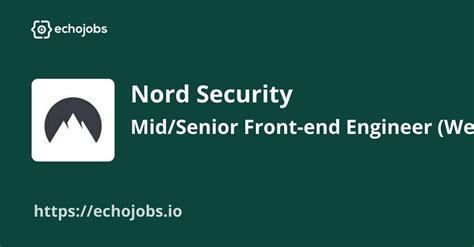 Nord Security Is Hiring Midsenior Front End Engineer Web Team