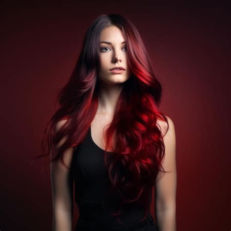Premium Ai Image Woman With Long Ombre Hair