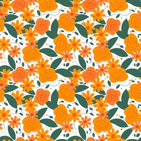 Premium Vector Floral Shape Seamless Pattern