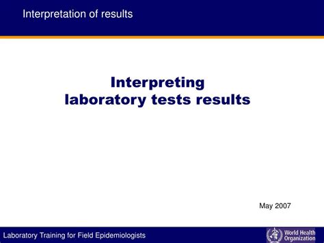 Ppt Interpreting Laboratory Tests Results Powerpoint Presentation Free Download Id481966