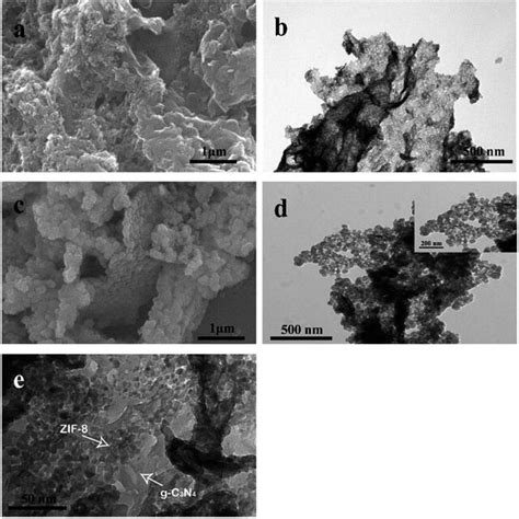 A Sem Image And B Tem Image Of G C3n4 Nanosheets C Sem Image And