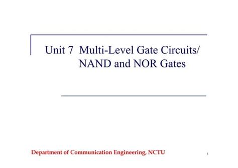 Nand And Nor Implementationpptx