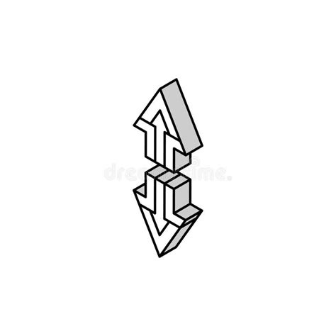 Arrow Scroll Isometric Icon Vector Illustration Stock Vector Illustration Of Sign Mobile