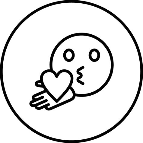 Face Blowing A Kiss Vector Icon 37887405 Vector Art At Vecteezy
