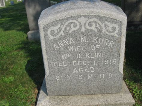 Anna M Kurr Kline 1834 1915 Find A Grave Memorial
