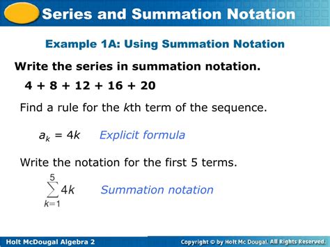 Ppt Series And Summation Notation Lesson Presentation Powerpoint