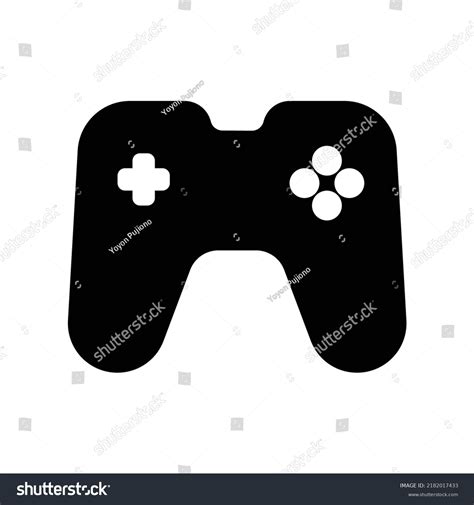 Game Controller Icon Black Solid Style Stock Vector Royalty Free 2182017433 Shutterstock