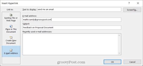 How To Link To A File Email Or Location In A Word Document