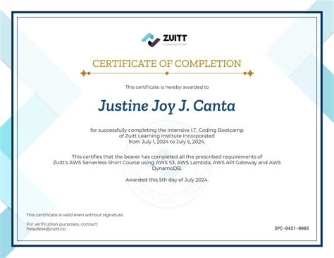 Justine Joy Canta On Linkedin Zuitt Coding Bootcamp Certificate Of