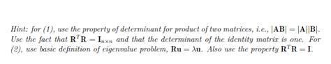 solved question 6 orthogonal matrices let r be an n×n