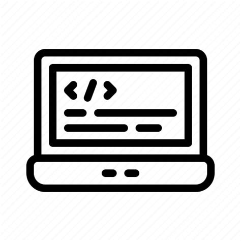 Programming Coding Software Deployment Laptop Code Screen Icon