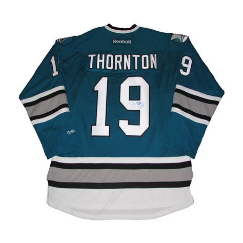 Joe Thornton Signed San Jose Sharks 25th Anniversary Teal Reebok Jersey