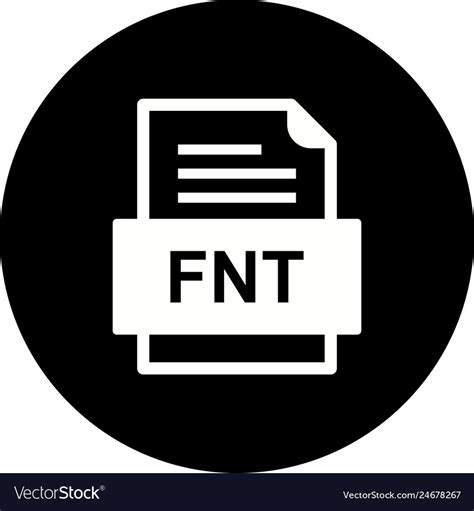 fnt file document icon royalty free vector image