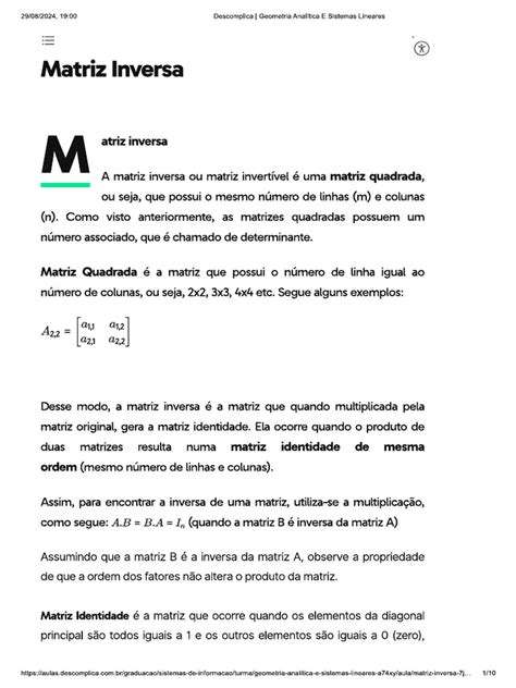 Matriz Inversa Pdf