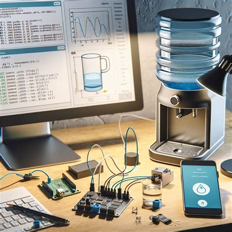 Water Dispenser IoT Monitoring With Text Messaging Node MCU AI Art Generator Easy Peasy AI