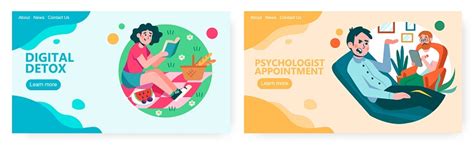 소녀는 책을 읽기 위해 공원에서 피크닉에 갔다 심리학 상담 및 의사 약속 심리적 도움말 개념 일러스트레이션 벡터 웹 디자인