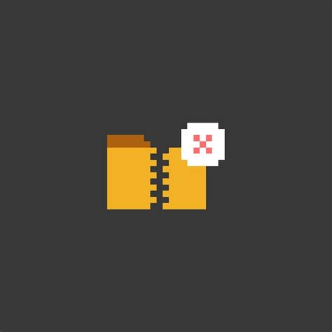Premium Vector Pixel Art File Icon