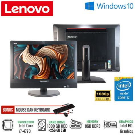 PROMO PC ALL IN ONE LENOVO AIO THINKCENTER M Z CORE I RAM GB FREE KEYBOARD MOUSE LENOVO