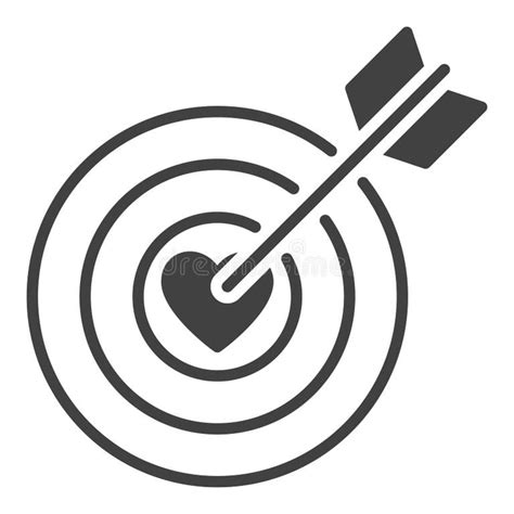 Target With Heart Vector Icon Love Symbol Stock Vector Illustration