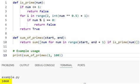 Sum Of All The Prime Numbers In A Given Range In Python