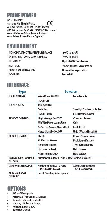 Comtech 25w Ka Band Linear Block Up Converter Iktech Corporation