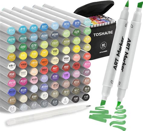 80 Colors Double Tip Art Markersalcohol Markers Setdual