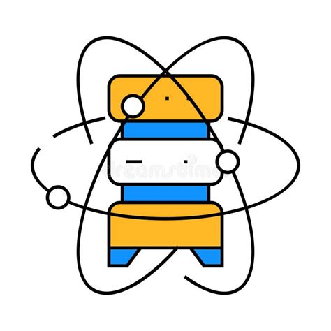 Quantum Computer Data Server Icon Color Illustration Stock Vector Illustration Of Icon