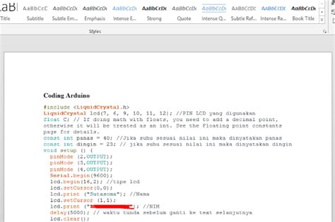 Cara Menulis Coding Arduino Di Microsoft Word Iotdev