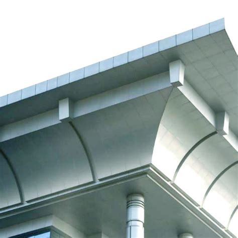 Commercial Building Eave Covered By Aluminum Cladding Panels With