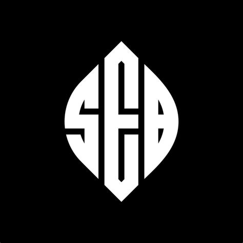 Seb Circle Letter Logo Design With Circle And Ellipse Shape Seb